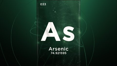 Arsenic Symbol Chemical Element Periodic Table Stock Footage Video (100 ...