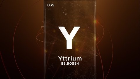 Yttrium Y Symbol Chemical Element Periodic Stock Footage Video (100% ...