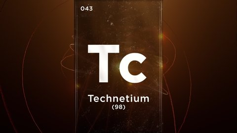 Technetium Tc Symbol Chemical Element Periodic Stock Footage Video (100 ...