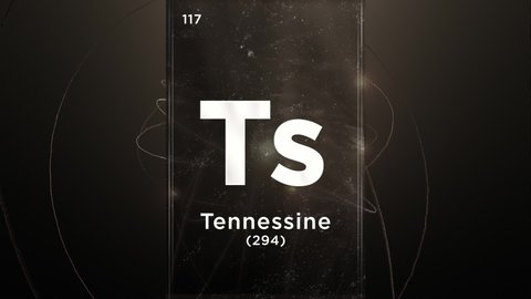 Tennessine Ts Symbol Chemical Element Periodic Stock Footage Video (100 ...