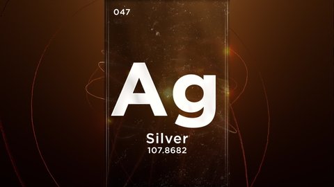 Silver Ag Symbol Chemical Element Periodic Stock Footage Video (100% ...