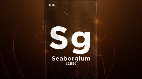Seaborgium Sg Symbol Chemical Element Periodic Stock Footage Video (100 ...