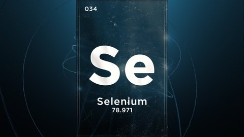 Selenium Se Symbol Chemical Element Periodic Stock Footage Video (100% ...