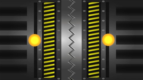 Gate Opening Closing Motion Animation Warning Stock Footage Video (100% ...