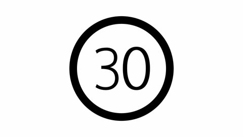 Simple 30 Seconds Countdown Timer Animated Stock Footage Video (100% Royalty-free) 1094999161 ...