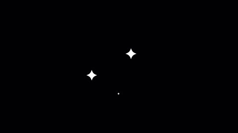 Sparkling Stars Effect Animated Background Alpha Stock Footage Video ...