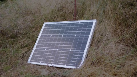 One Portable Small Photovoltaic Solar Panel Stock Footage Video (100% ...