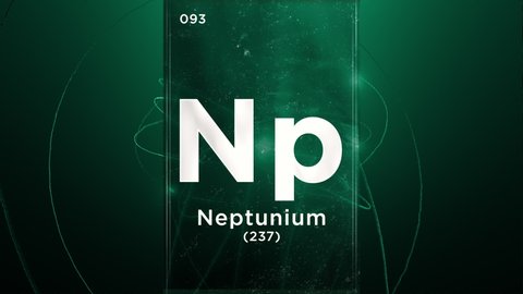 Neptunium Np Symbol Chemical Element Periodic Stock Footage Video (100% ...