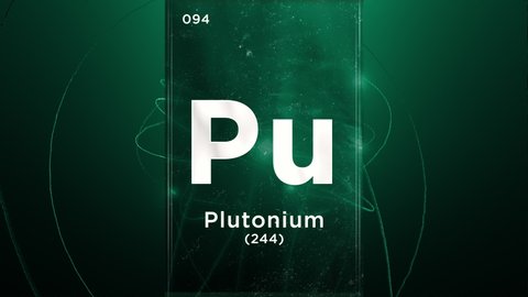 Plutonium Pu Symbol Chemical Element Periodic Stock Footage Video (100% ...