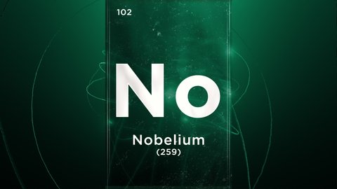 Nobelium No Symbol Chemical Element Periodic Stock Footage Video (100% ...