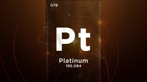 Platinum Pt Symbol Chemical Element Periodic Stock Footage Video (100% ...