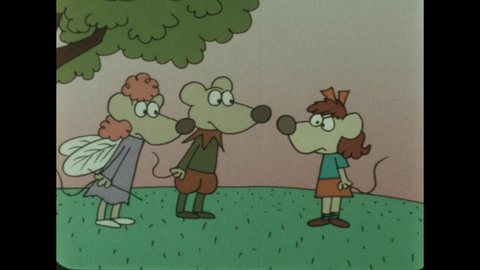 1990s Mouse Costume Blinks Small Piece Stock Footage Video (100% ...