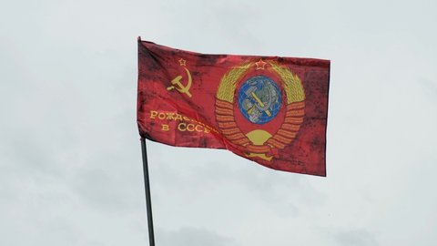 Video Old Soviet Flag Flag Soviet Stock Footage Video (100% Royalty ...