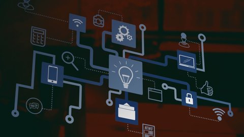 Animation Blue White Network Media Communication Stock Footage Video ...