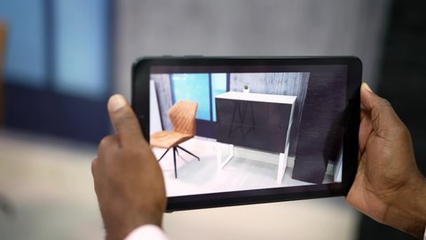 Ar Smart Phone App Augmented Reality Stock Footage Video (100% Royalty ...