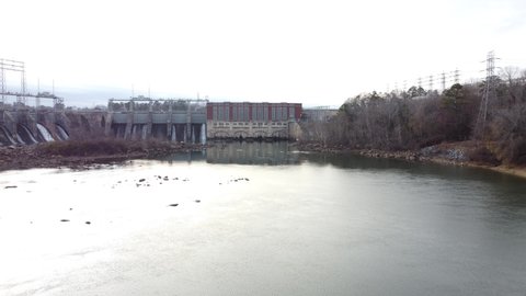 Lake Wylie Dam Fort Mill Stock Footage Video (100% Royalty-free ...