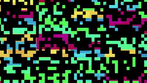 Digital Glitch Color Pixelation Glitch Effect Stock Footage Video (100% ...
