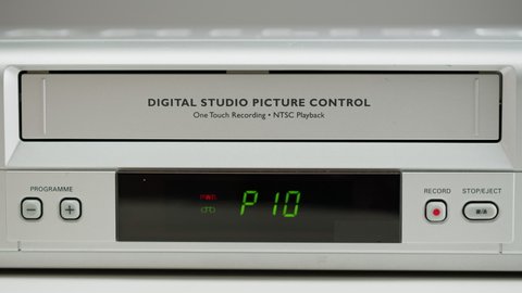 Old Video Recorder Closeup Vhs Retro Stock Footage Video (100% Royalty ...