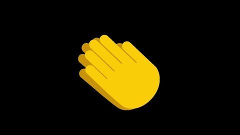 Animated Clapping Emoji Celebration Emoticon Black Stockvideoklipp ...
