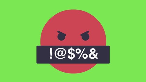Animated Cursing Emoji Angry Emoticon Green Stok Videosu (%100 Telifsiz ...
