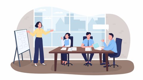 Animated Great Job Isolated Scene Business Stock Footage Video (100% ...