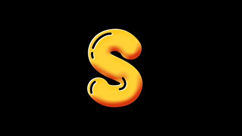 Bounce Text Effect Stu Letter Animation Stock Footage Video (100% ...