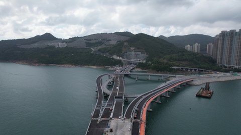 Sea Traffic Viaduct Bridge Sea Under Stock Footage Video (100% Royalty ...