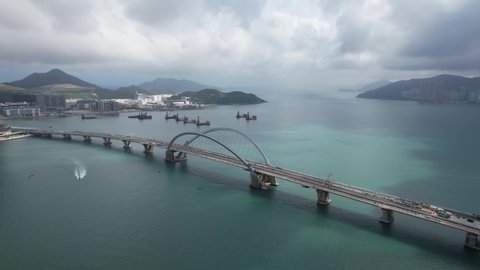 Sea Traffic Viaduct Bridge Sea Under Stock Footage Video (100% Royalty ...