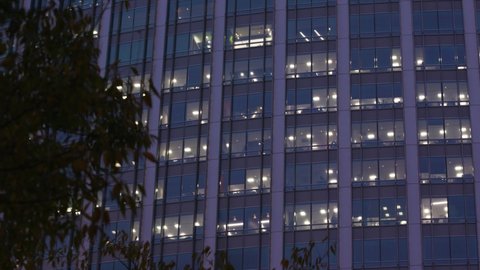 Glass Building Night Taipei Lights On Stock Footage Video (100% Royalty ...