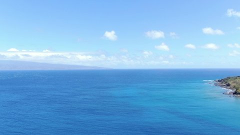 View Molokai Island Across Ocean Channel Stock Footage Video (100% ...