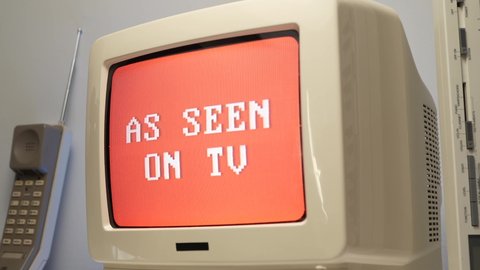 Seen On Tv Message On Old Stock Footage Video (100% Royalty-free ...