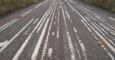 There White Markings Solid Discontinuous Lines Stock Footage Video (100 ...