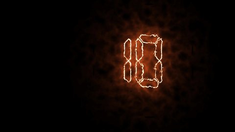 Digital Countdown Timer 10 Seconds Light Stock Footage Video (100% ...