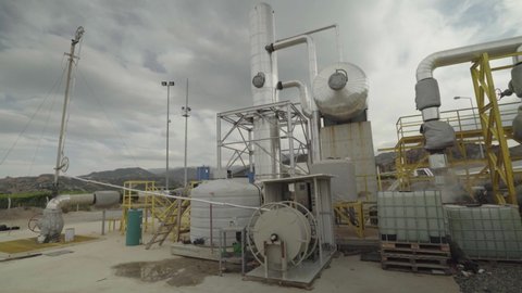 Geothermal Wellhead Extracting Hot Water Geothermal Stock Footage Video ...