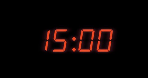 Simple 15 Seconds Digital Alarm Clock Stock Footage Video (100% Royalty ...