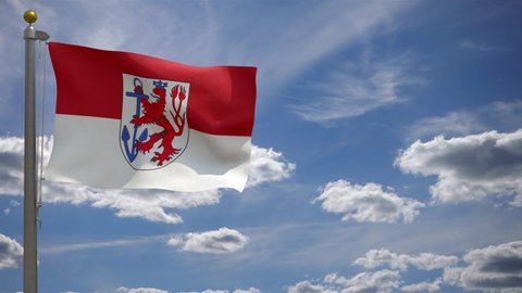 Duesseldorf Flag Germany Closeup Frontal On Stock Footage Video (100% ...