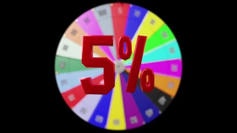 Wheel Fortune 5 Percent Symbol Games Stock Footage Video (100% Royalty-free) 1095128917 ...
