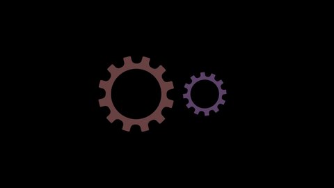Rotating Cogs Gear Loading Waiting Screen Stock Footage Video (100% ...