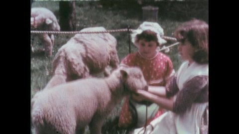 1600s Children Playing Sheep Woman Smoking Stock Footage Video (100% ...