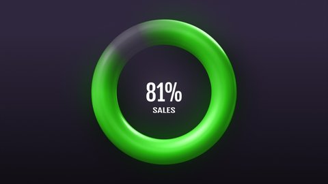 Sales Percentage Infographic Chart Diagram Graphic Stock Footage Video ...