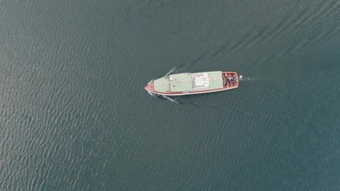 Top Down Aerial View Ferry German Stock Footage Video (100% Royalty ...