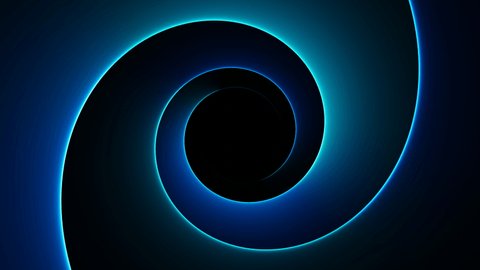 Blue Gradient Hypnotic Spiral Loop Animation Stock Footage Video 100