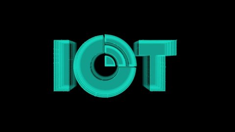 Digital Animation Iot Icon Concept Technology Stock Footage Video (100% ...