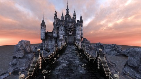 3d Rendering Skeleton Castle Stock Footage Video (100% Royalty-free ...