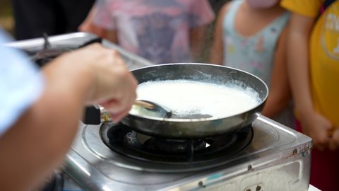 Making Traditional Milk Candy Philippines Pastillas Stock Footage Video ...