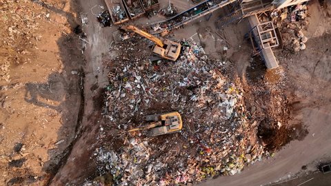 Landfill Construction Waste Cdw Trash Disposal Stock Footage Video (100 ...