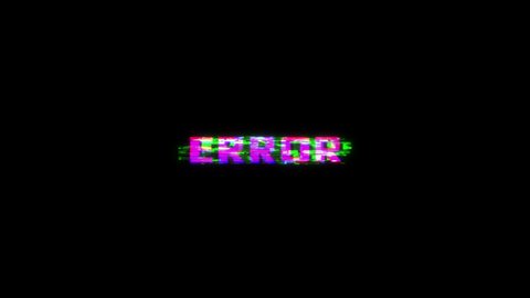 Looped Error Animation Glitch Effect Isolated Stock Footage Video (100% ...