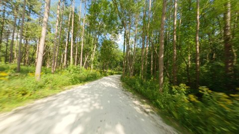 Biking Running On Crushed Limestone Trail Stock Footage Video (100% ...