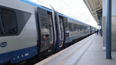 Gdansk Poland July 2022 Pkp Intercity Stock Footage Video (100% Royalty ...