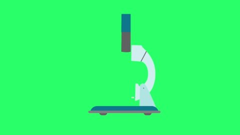 Animation Microscope Science Object Isolate On Stock Footage Video (100 ...